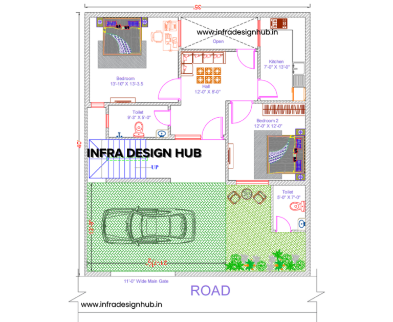 Incredible Design – 35x40 House Plans, Download Today!